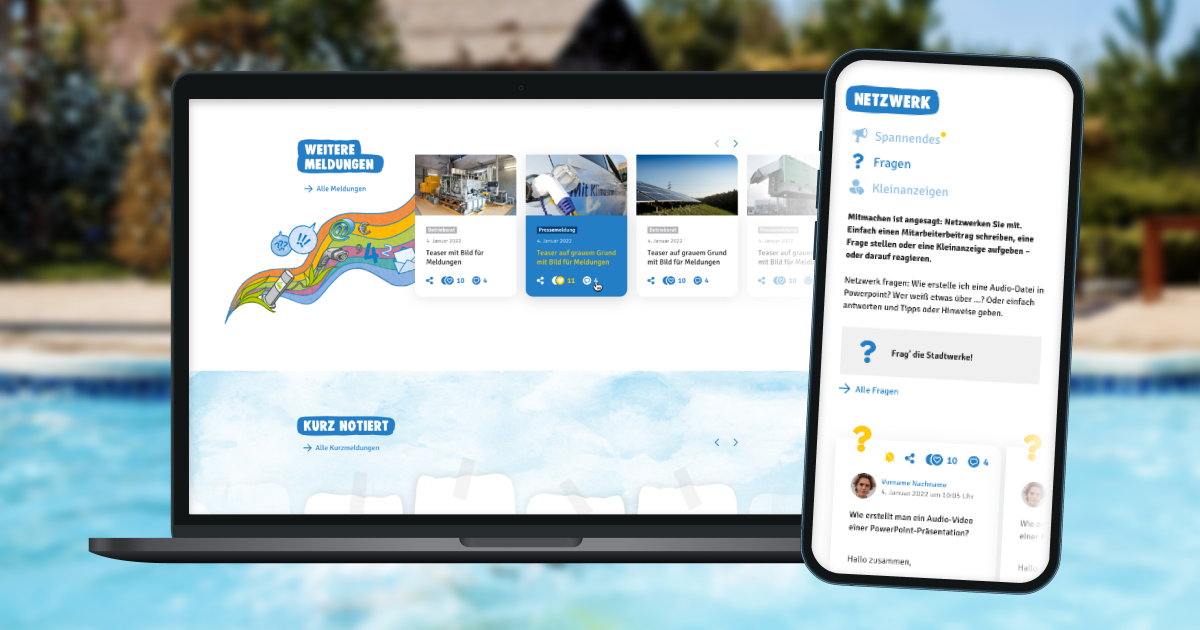 Intranet of the Stadtwerke Heidelberg | UEBERBIT